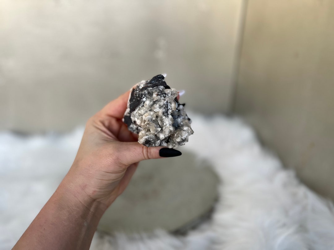 Stunning, Rice Calcite and Limonite on Goethite Matrix, Ethically ...