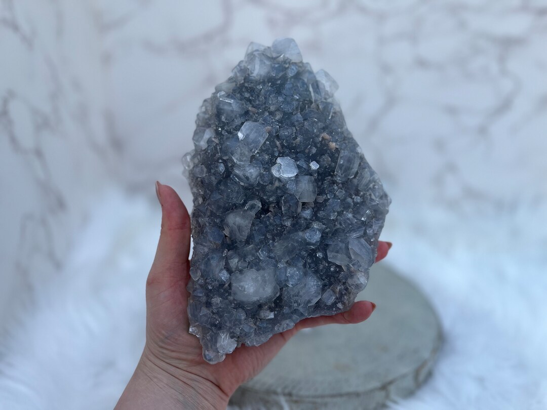 Gorgeous, Apophyllite & Stilbite Blades on Blue Chalcedony Matrix ...