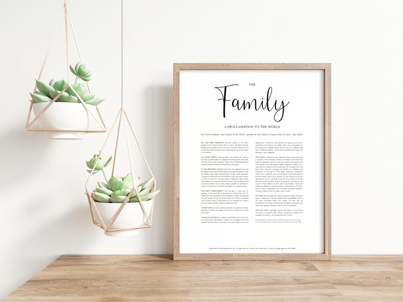 The Family: A Proclamation to the World Digital Download | LDS ...