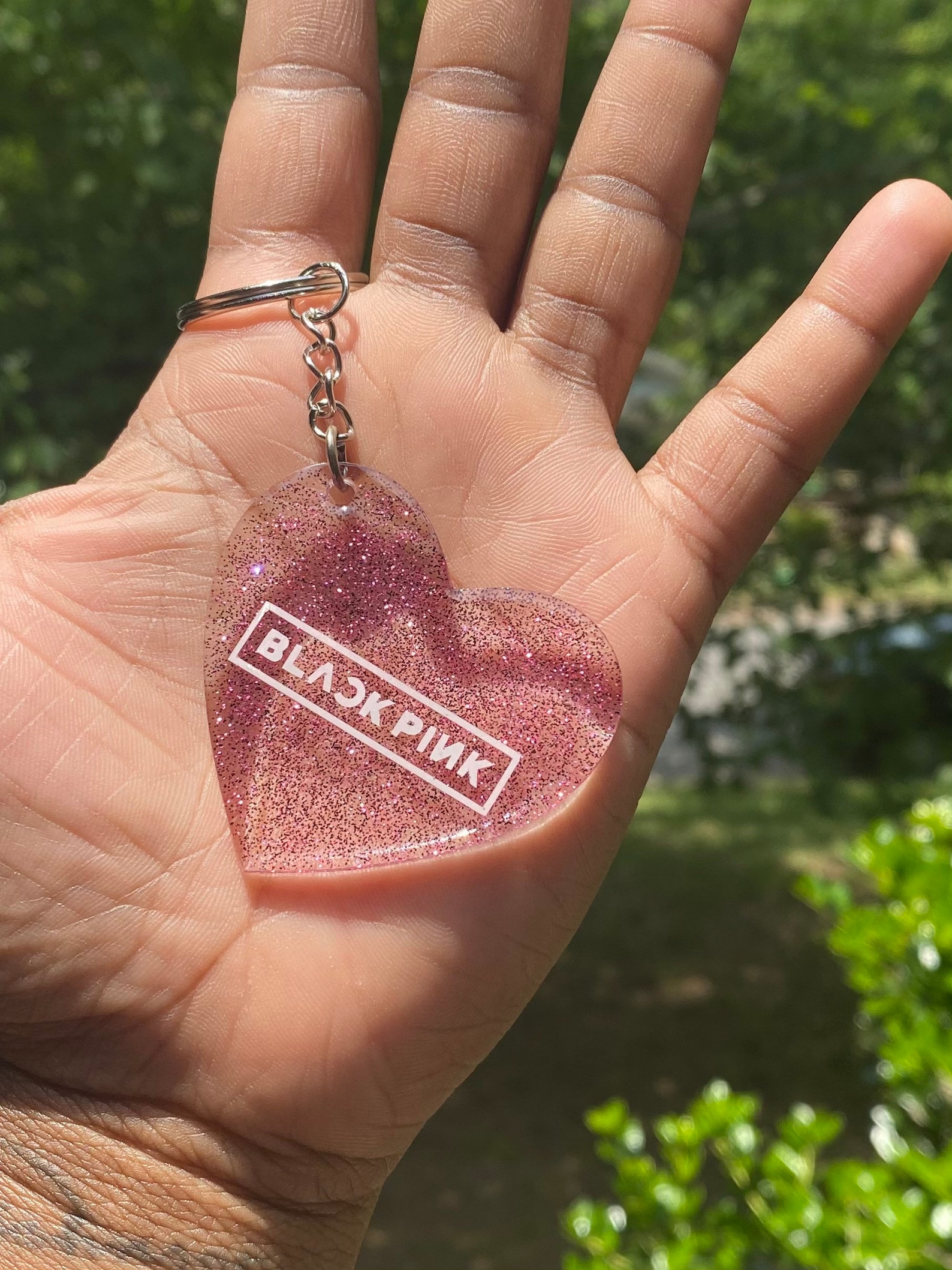 Blackpink Logo Heart Keychain | Etsy