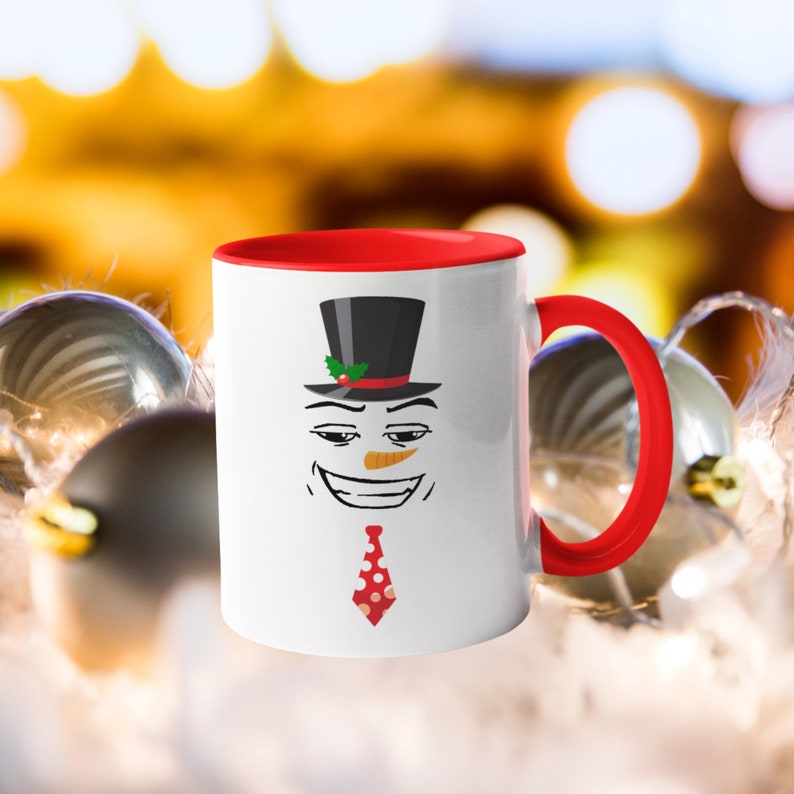 Snowman Pal Face Roblox Faces Mug Cool Gamer Christmas - Etsy