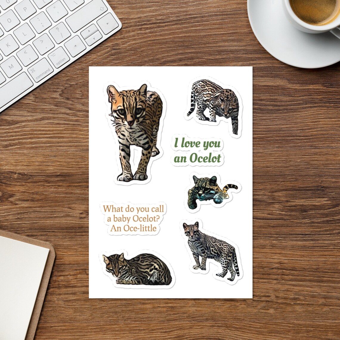 Ocelot Sticker Sheet - Etsy
