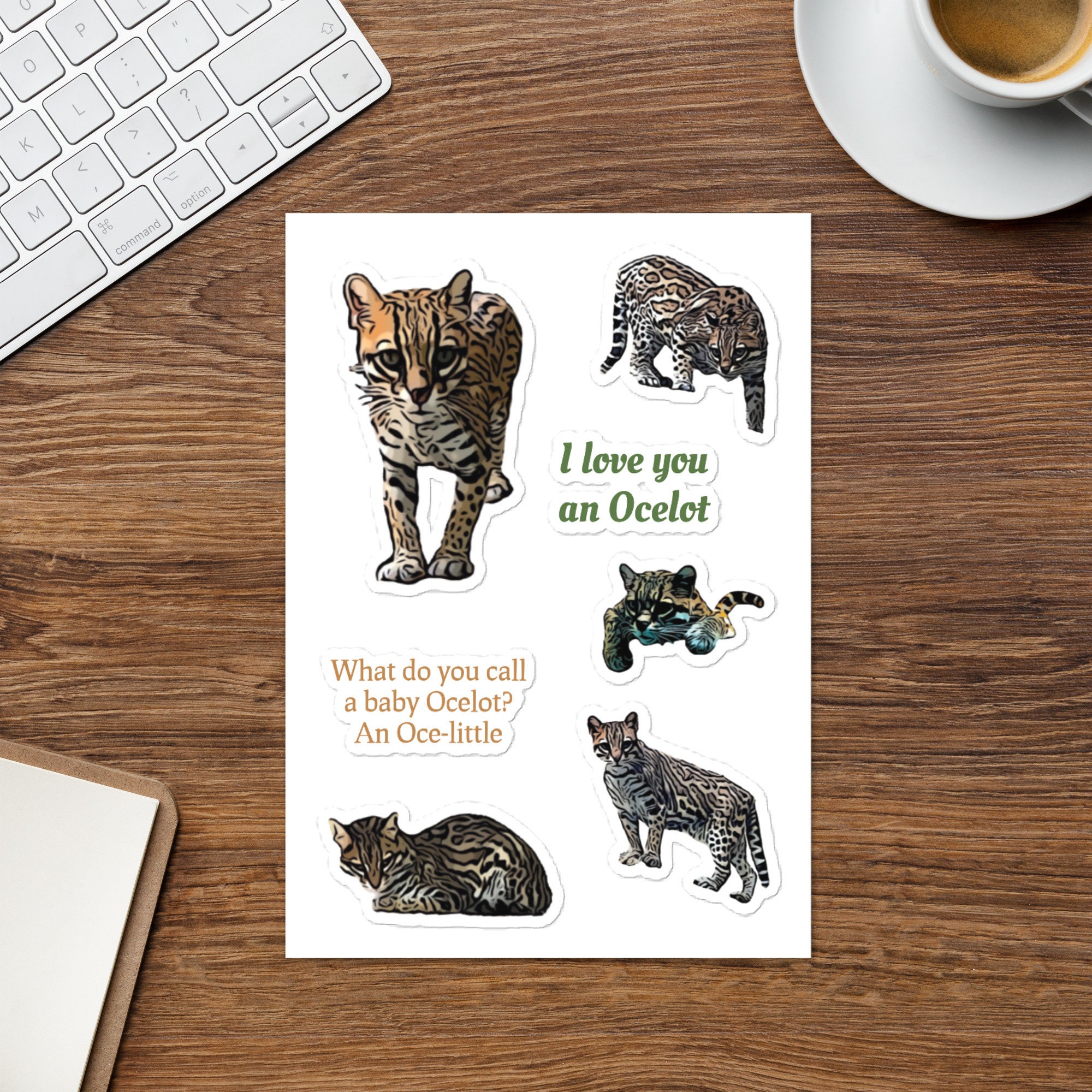 Ocelot Sticker Sheet - Etsy