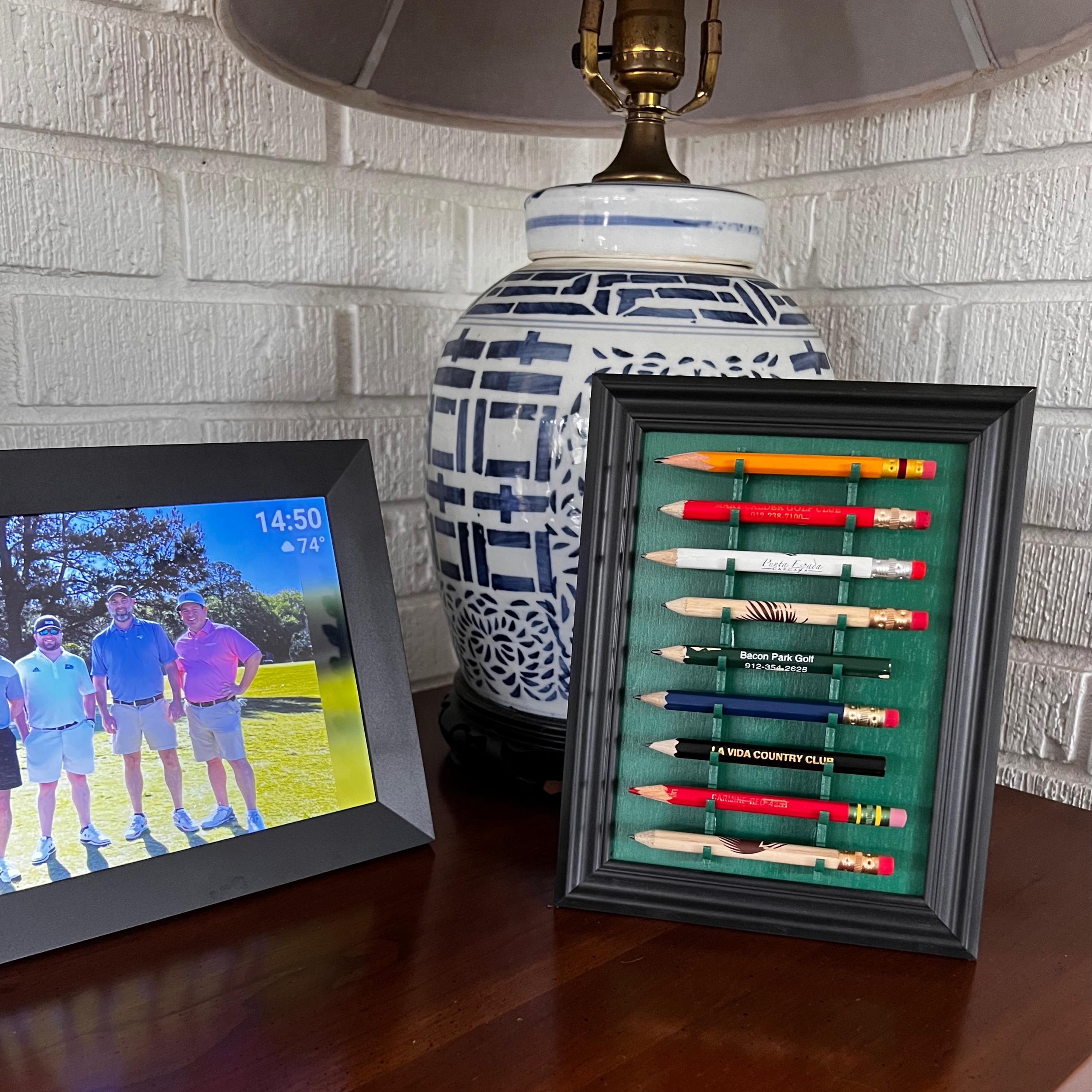 Handmade Golf Pencil Display Frame: Holds 9 Pencils, Golf Gift - Etsy