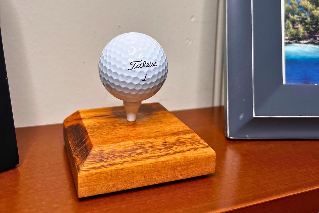 Golf Ball Display Stand - Tigerwood (gift for Golfer, Ball Display ...