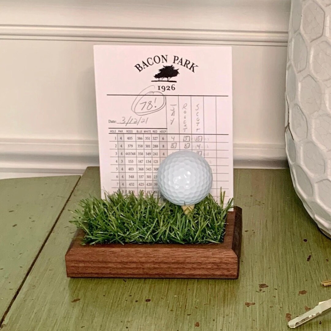 Walnut Golf Scorecard Display: Hole in One Gift for Golfer - Etsy