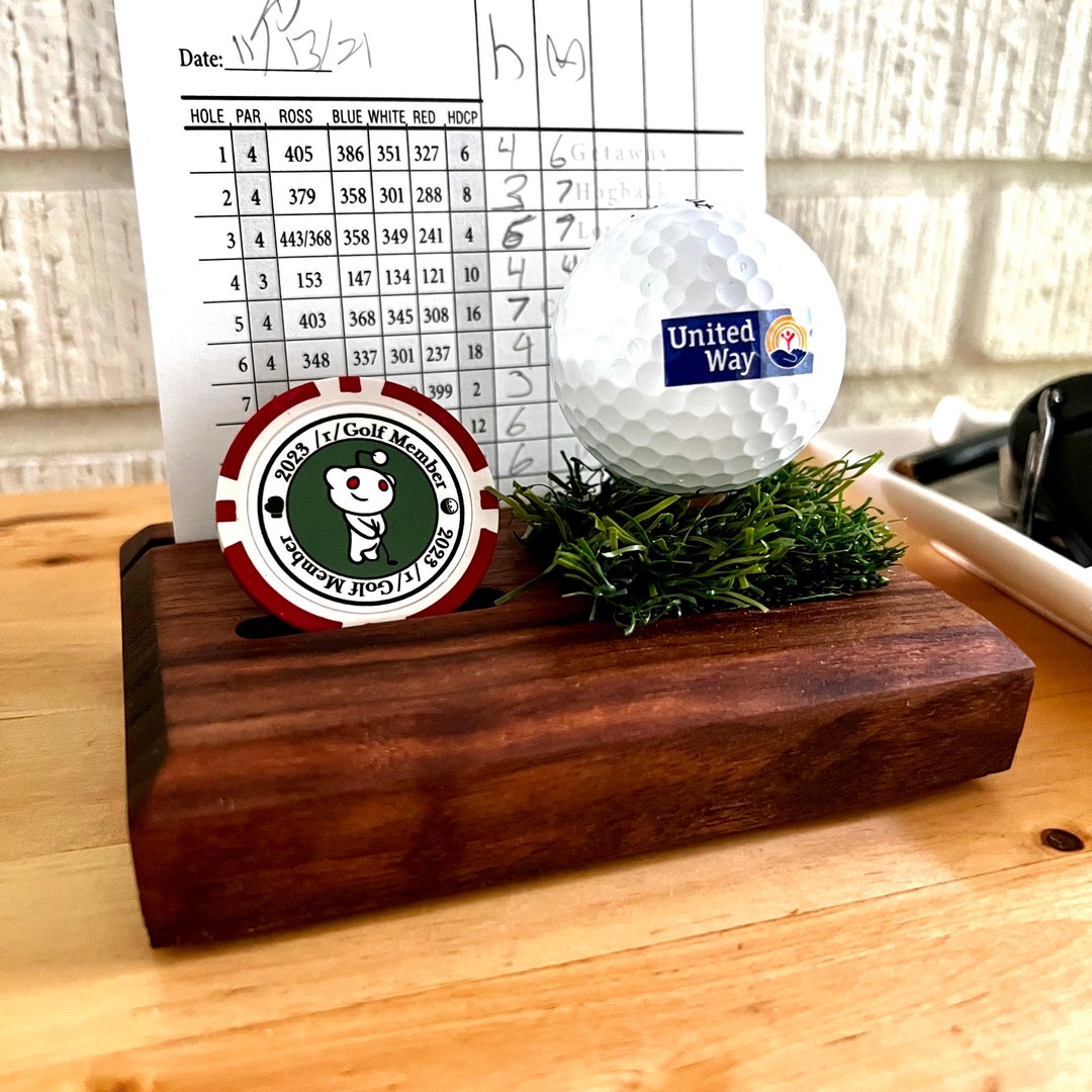 Golf Ball, Ball Marker & Scorecard Display Gift gift for Golfer, Ball ...