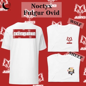 Fulgur Ovid Nijisanji Noctyx Merch Comfydant Unisex Jersey Short Sleeve ...