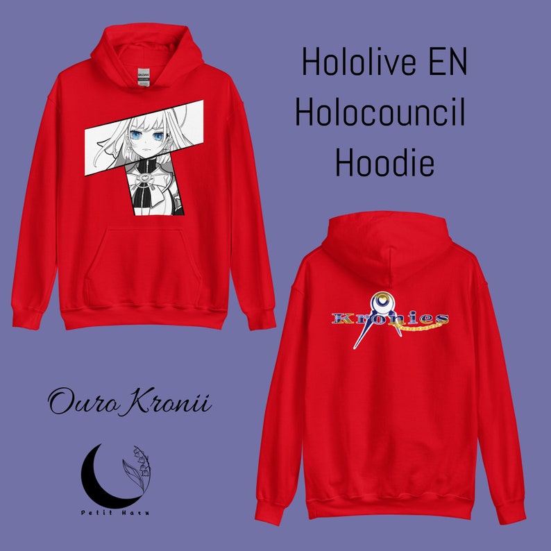 Ouro Kronii Hololive Holocouncil Merch Unisex Hoodie | Vtuber, Anime ...