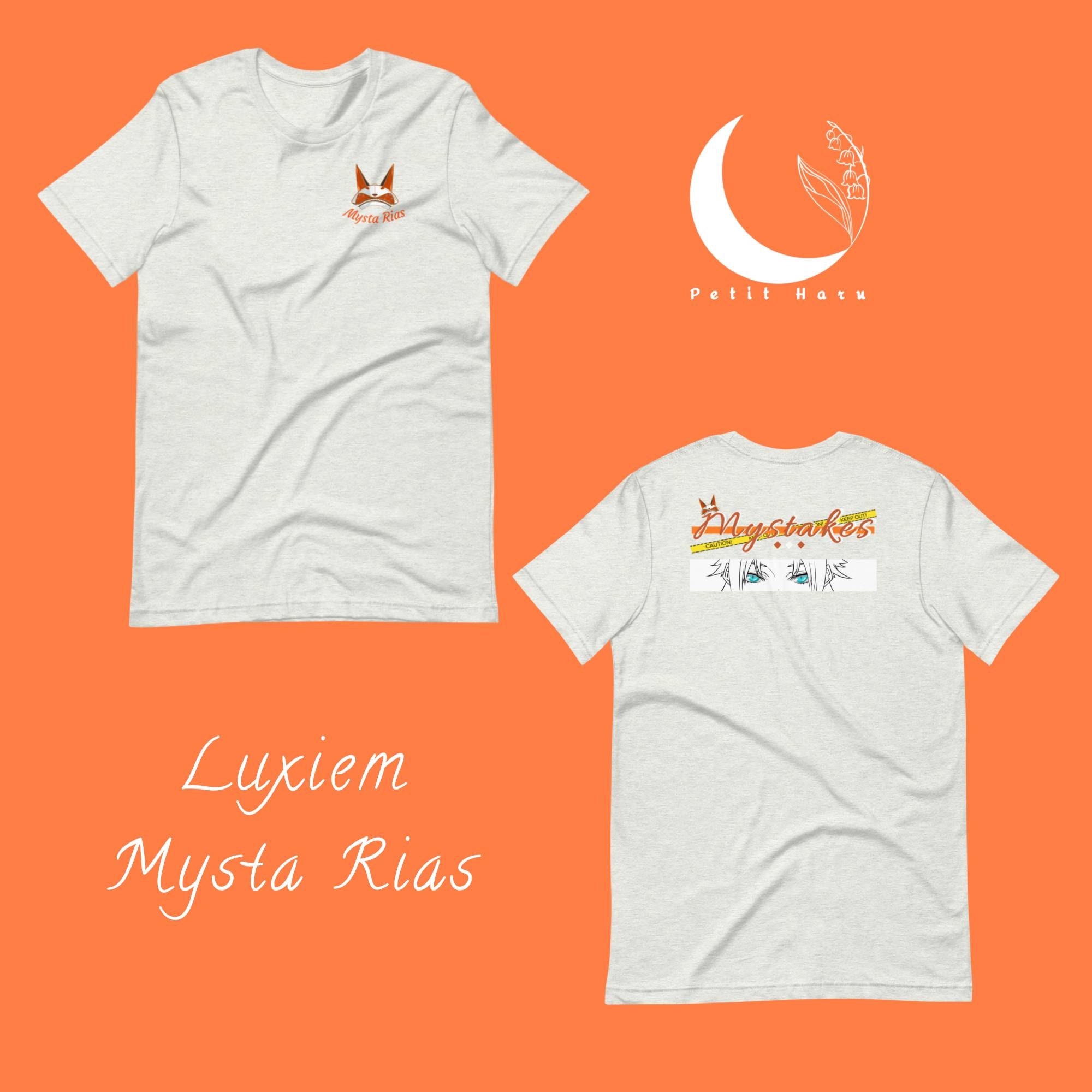 Nijisanji Mysta Rias Luxiem Mystakes Fan Made Short-sleeve - Etsy