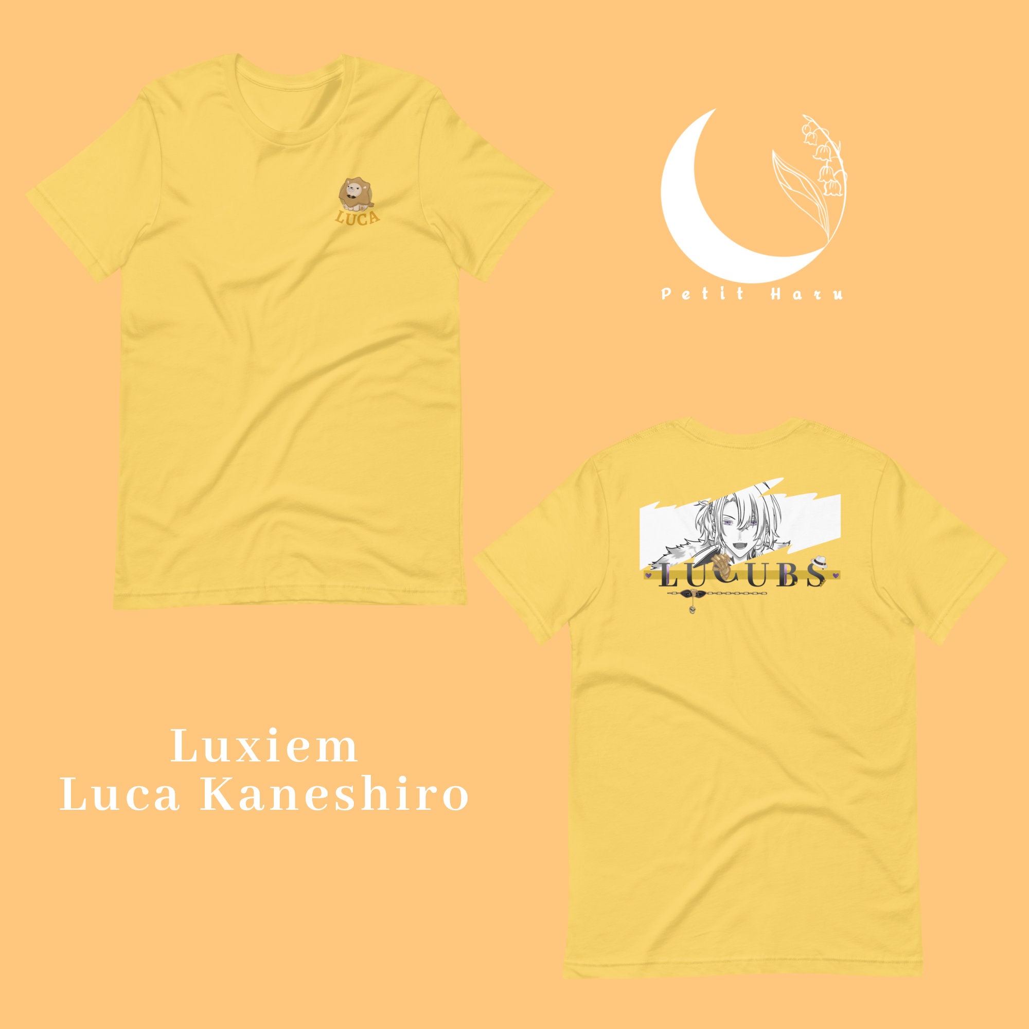 Nijisanji Luca Kaneshiro Lucubs Luxiem Fan Made Short-sleeve Unisex T ...