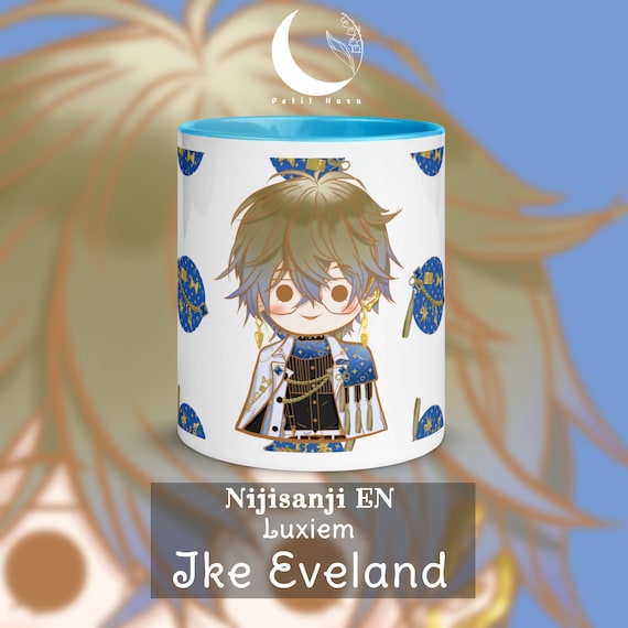 Nijisanji EN Ike Eveland Luxiem Fan Made Mug Merch With Blue | Etsy