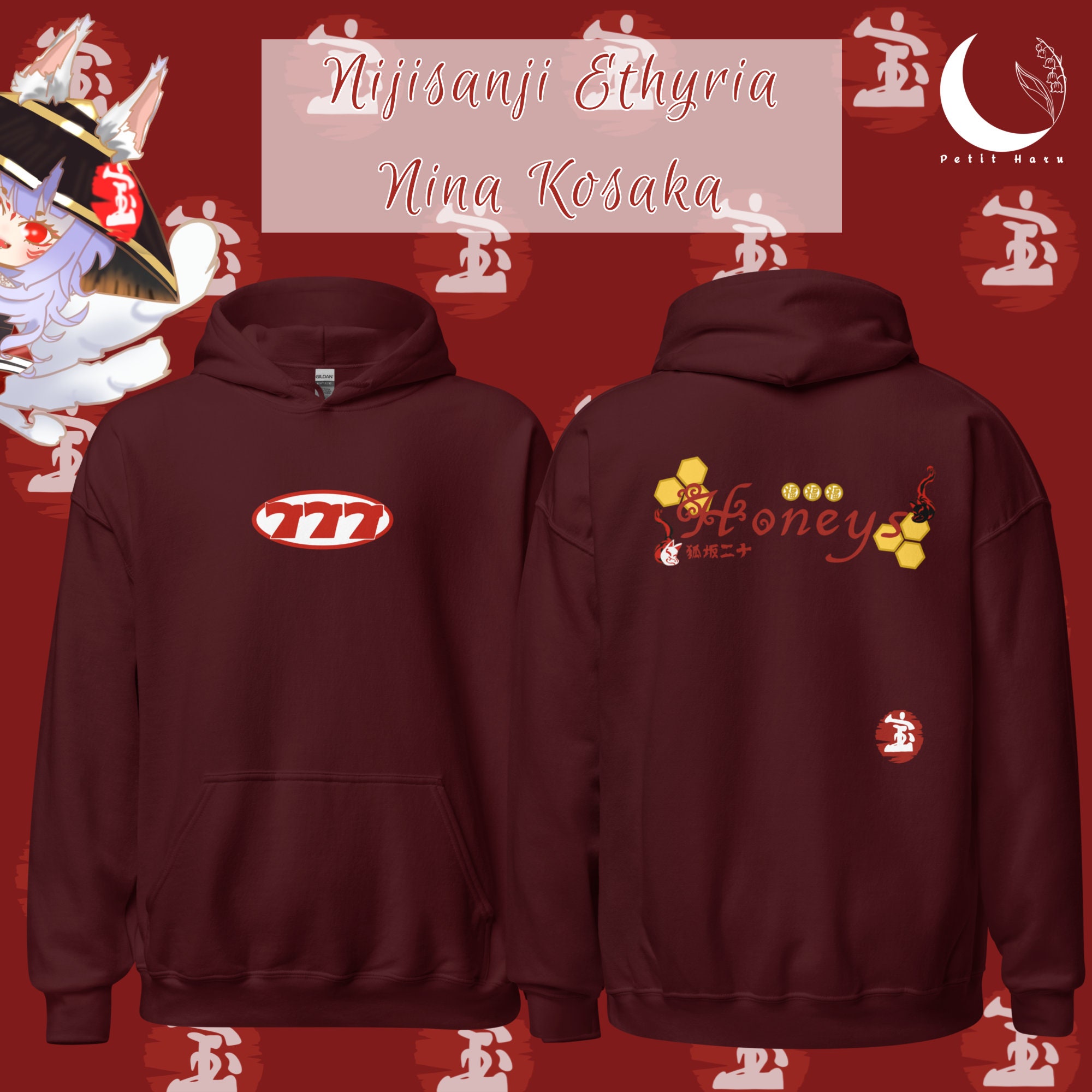 Nina Kosaka Nijisanji Ethyria EN Honeys Fan Base Unisex Hoodie - Etsy