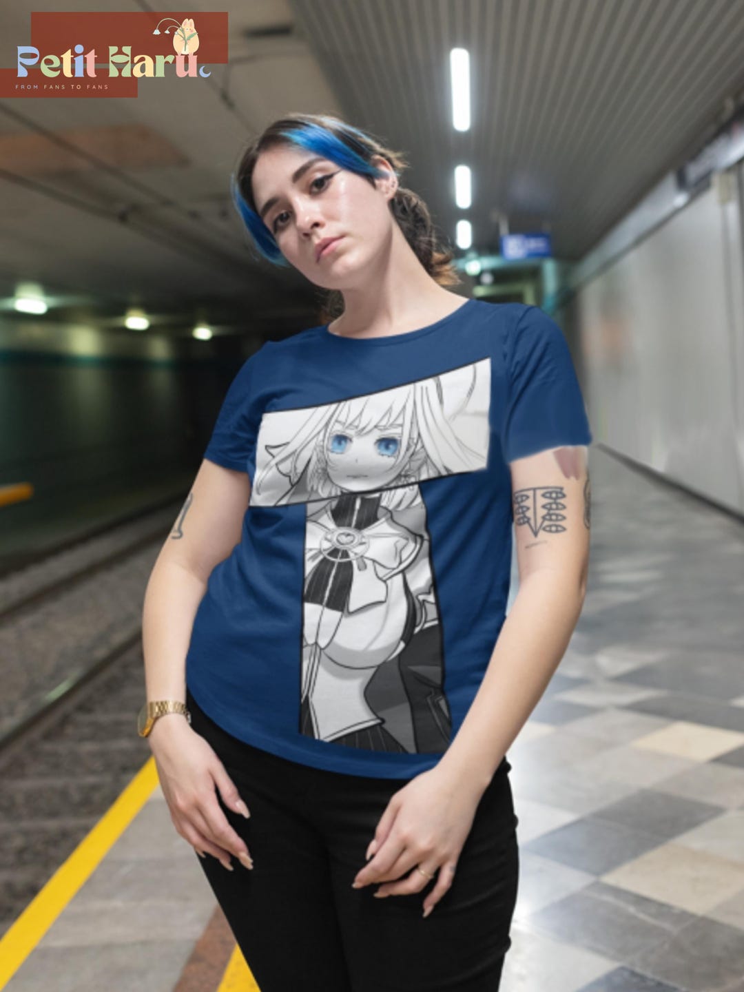 Hololive Ouro Kronii Kronies Holo Promise Garment-dyed Heavyweight T ...