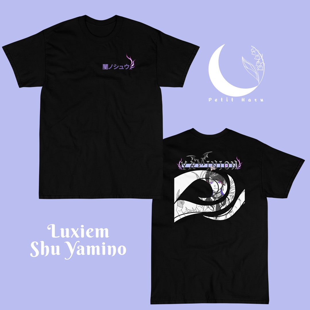 Shu Yamino Merch Nijisanji Luxiem Manga Style Short Sleeve T-shirt - Etsy