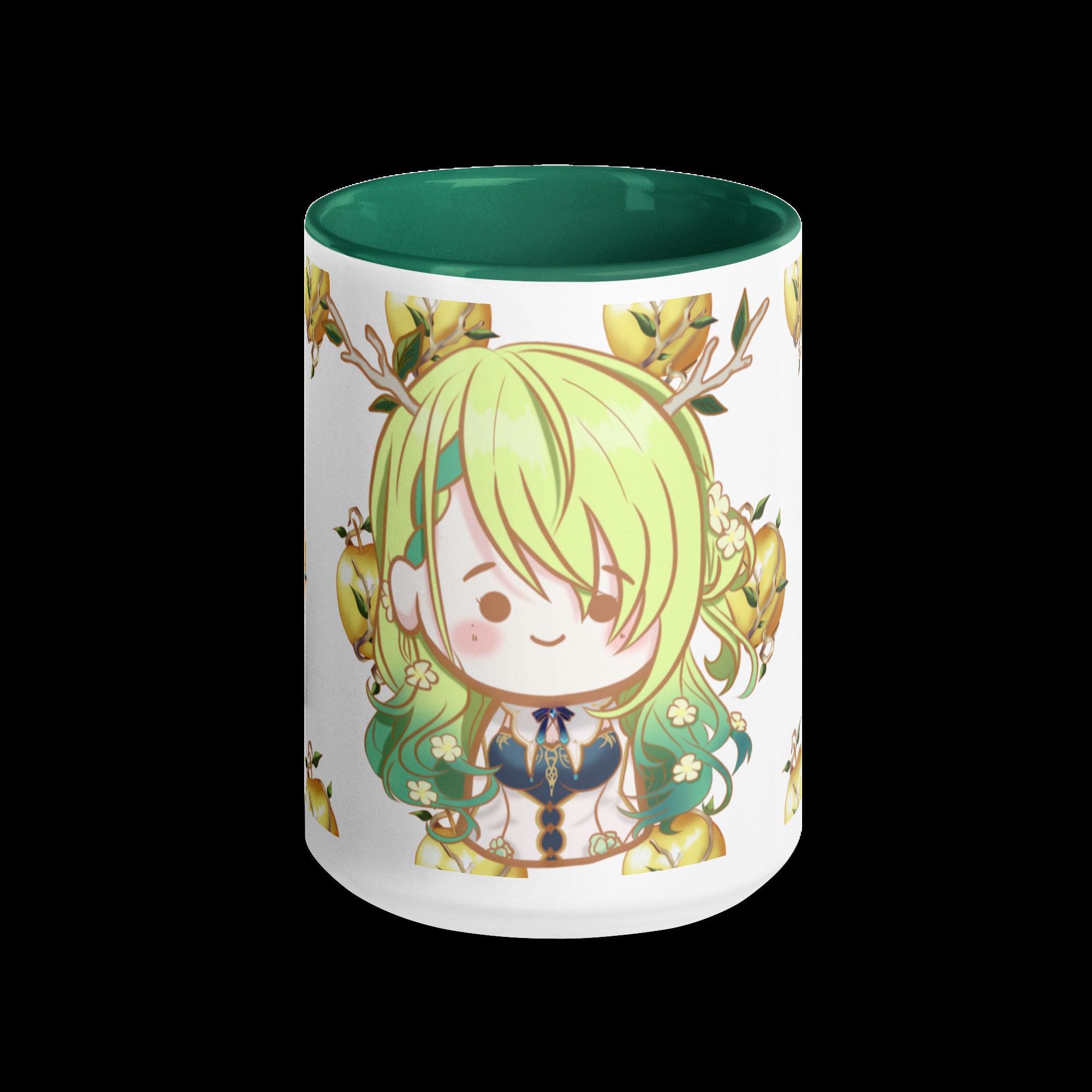 Hololive Ceres Fauna Fan Made Mug Yellow 11oz & Dark Green 15oz Vtuber ...