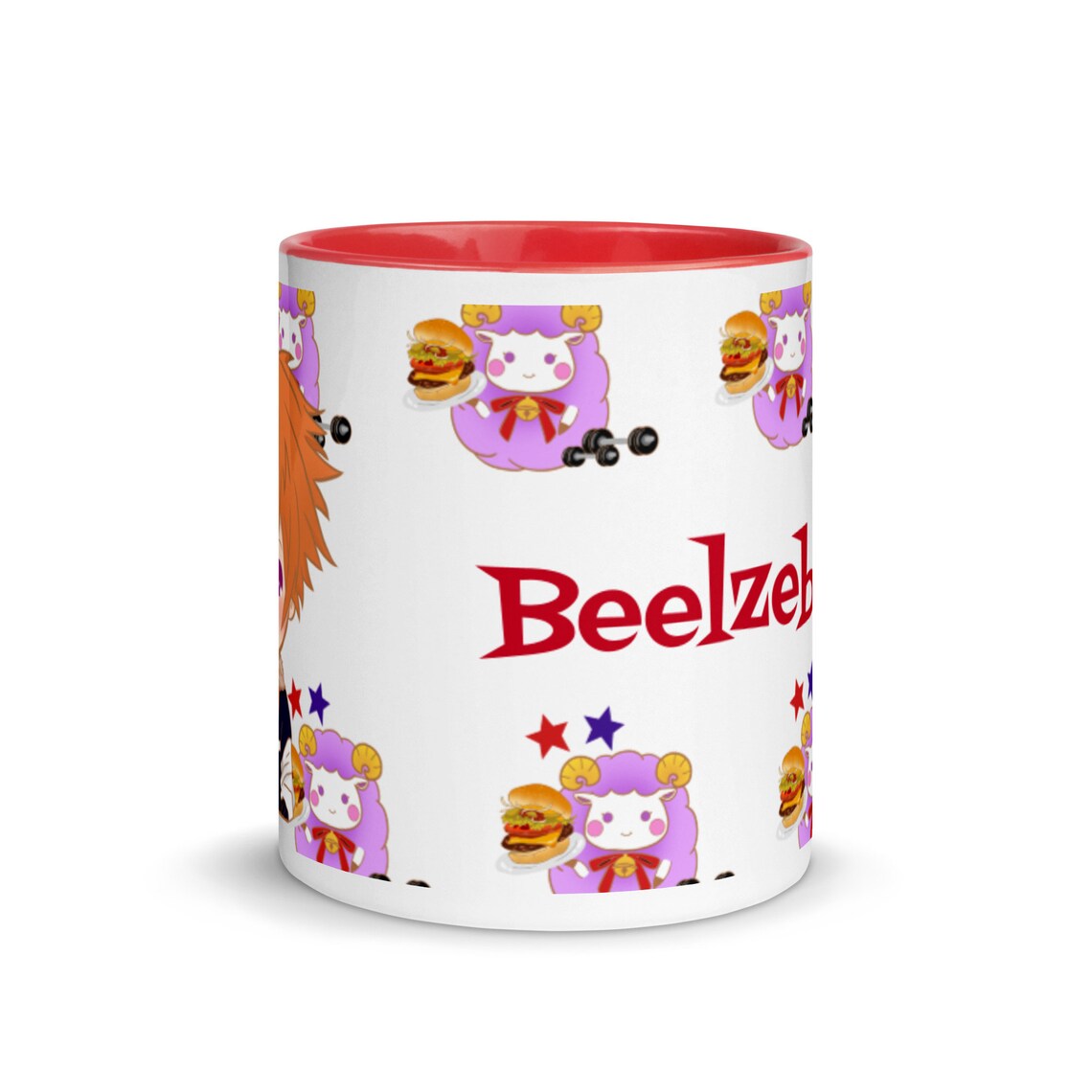 Obey Me Beelzebub Fan Made Merch Mug With Red Color Inside - Etsy Ireland