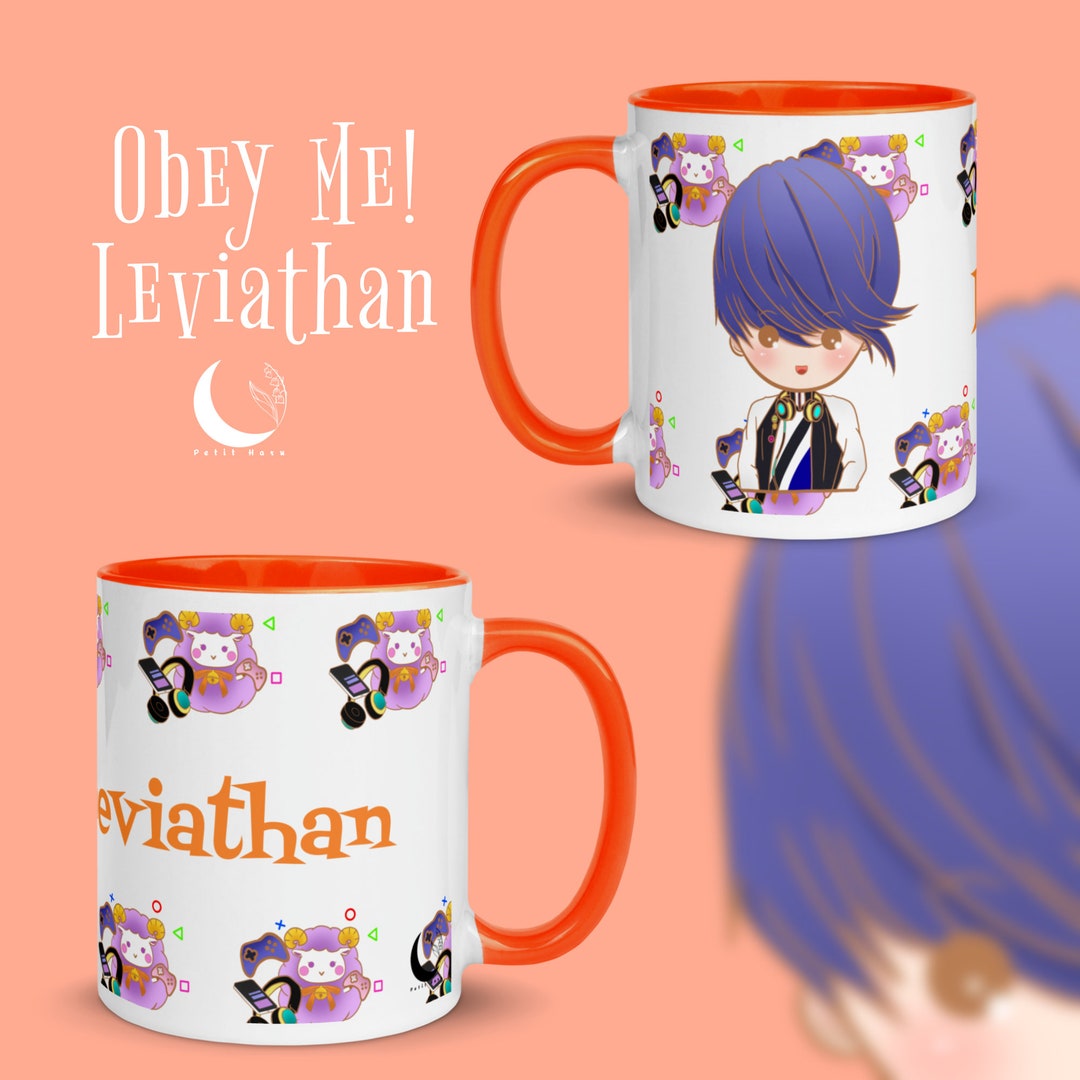Leviathan Obey Me Merch Mug With Orange Color Inside - Etsy