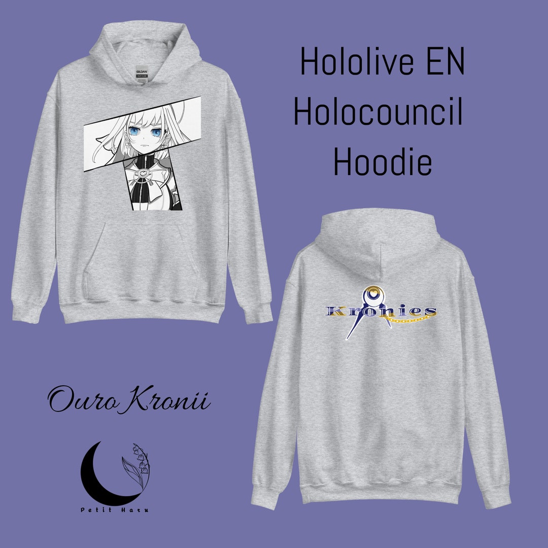 Ouro Kronii Hololive Holocouncil Merch Unisex Hoodie | Vtuber, Anime ...
