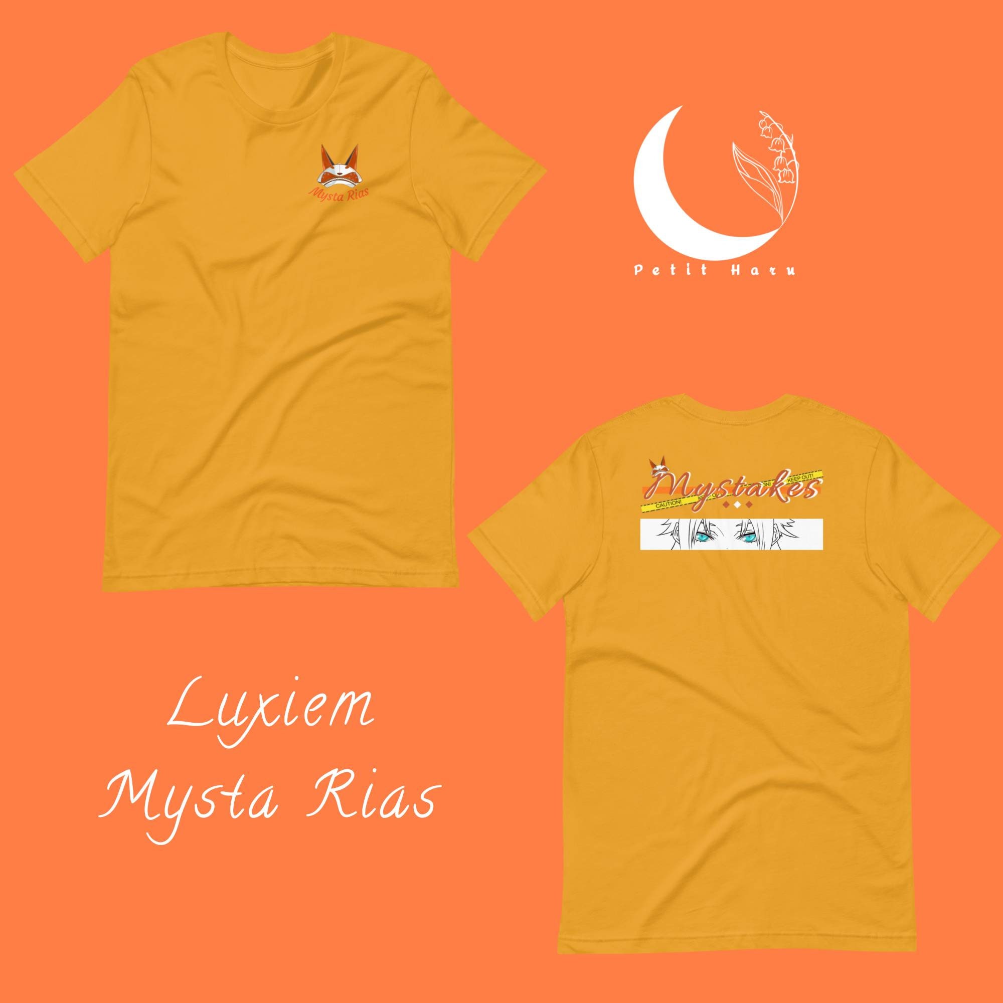 Nijisanji Mysta Rias Luxiem Mystakes Fan Made Short-sleeve - Etsy