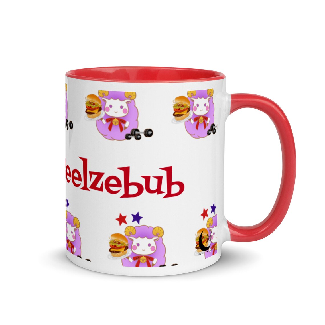 Obey Me Beelzebub Fan Made Merch Mug With Red Color Inside - Etsy Ireland