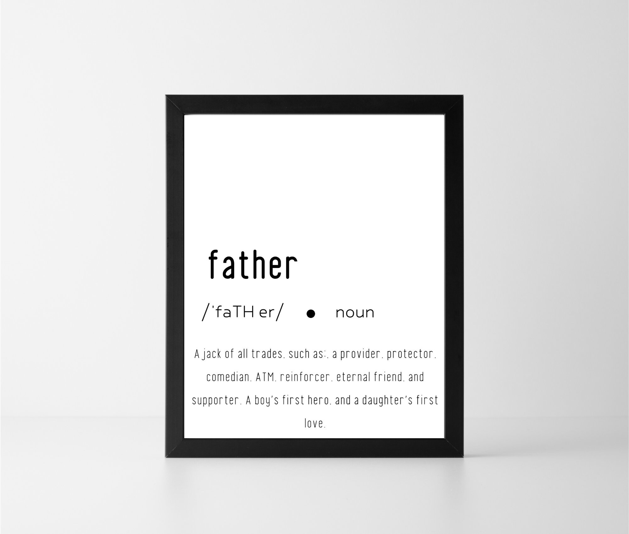 Father Definition Quote Printable Gift for Father's Day - Etsy