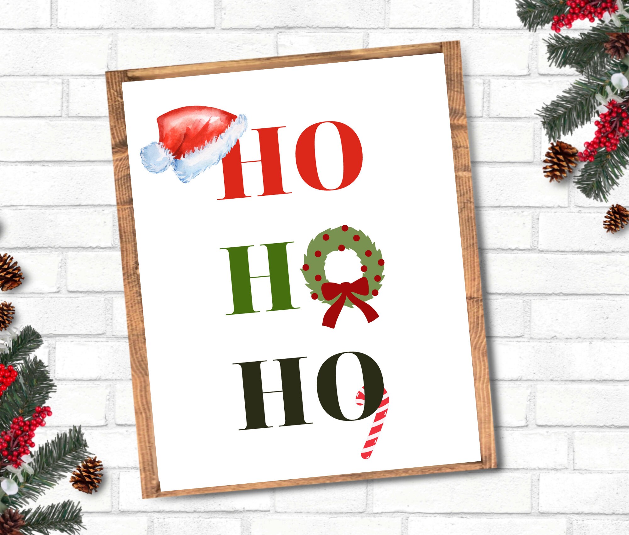 Ho Ho Ho Print, Ho Ho Ho, Ho Ho Ho Printable, Bunte Weihnachten ...