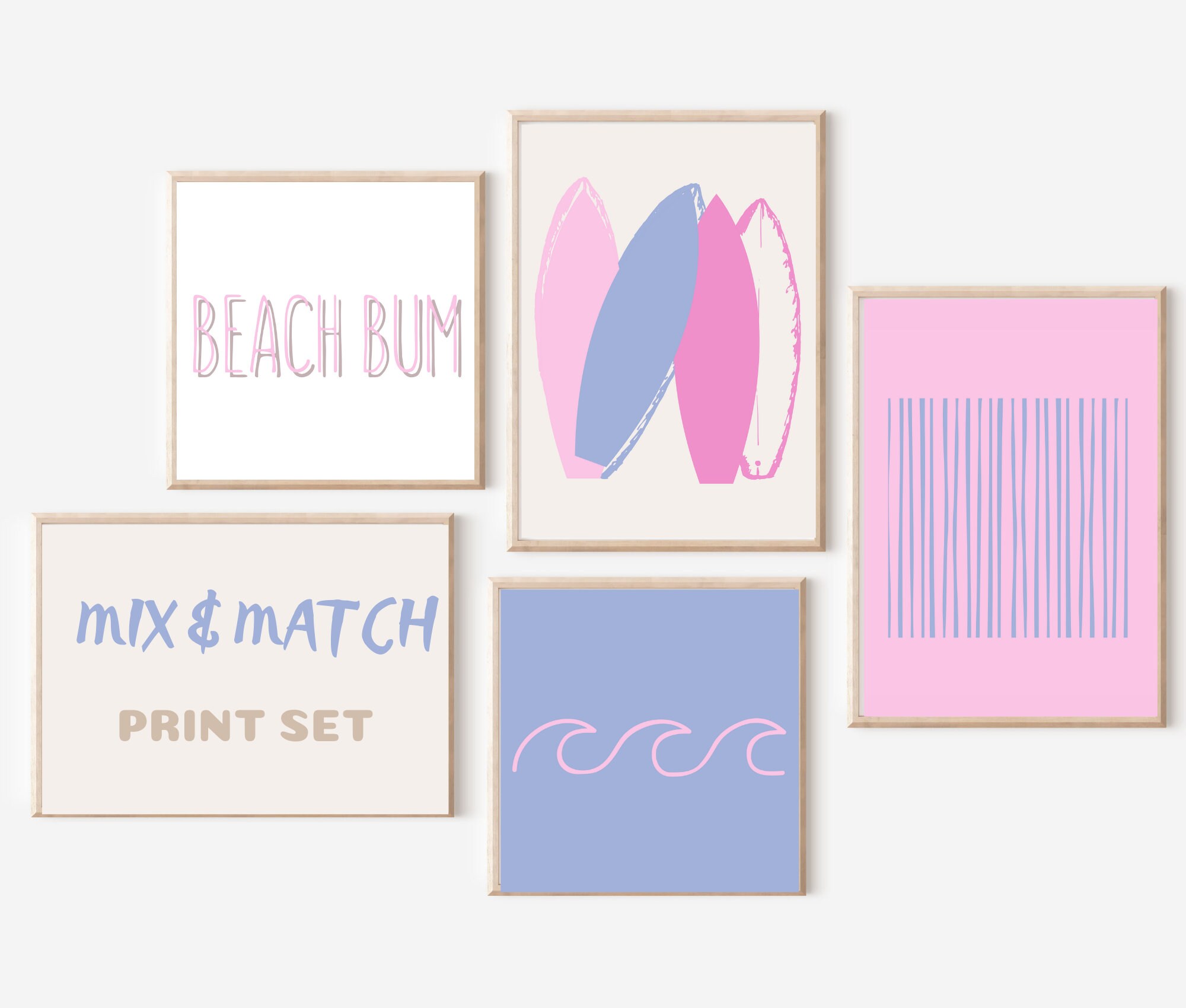 Beach Print Set of 6 Beach Themed Decor Beach Prints Set - Etsy