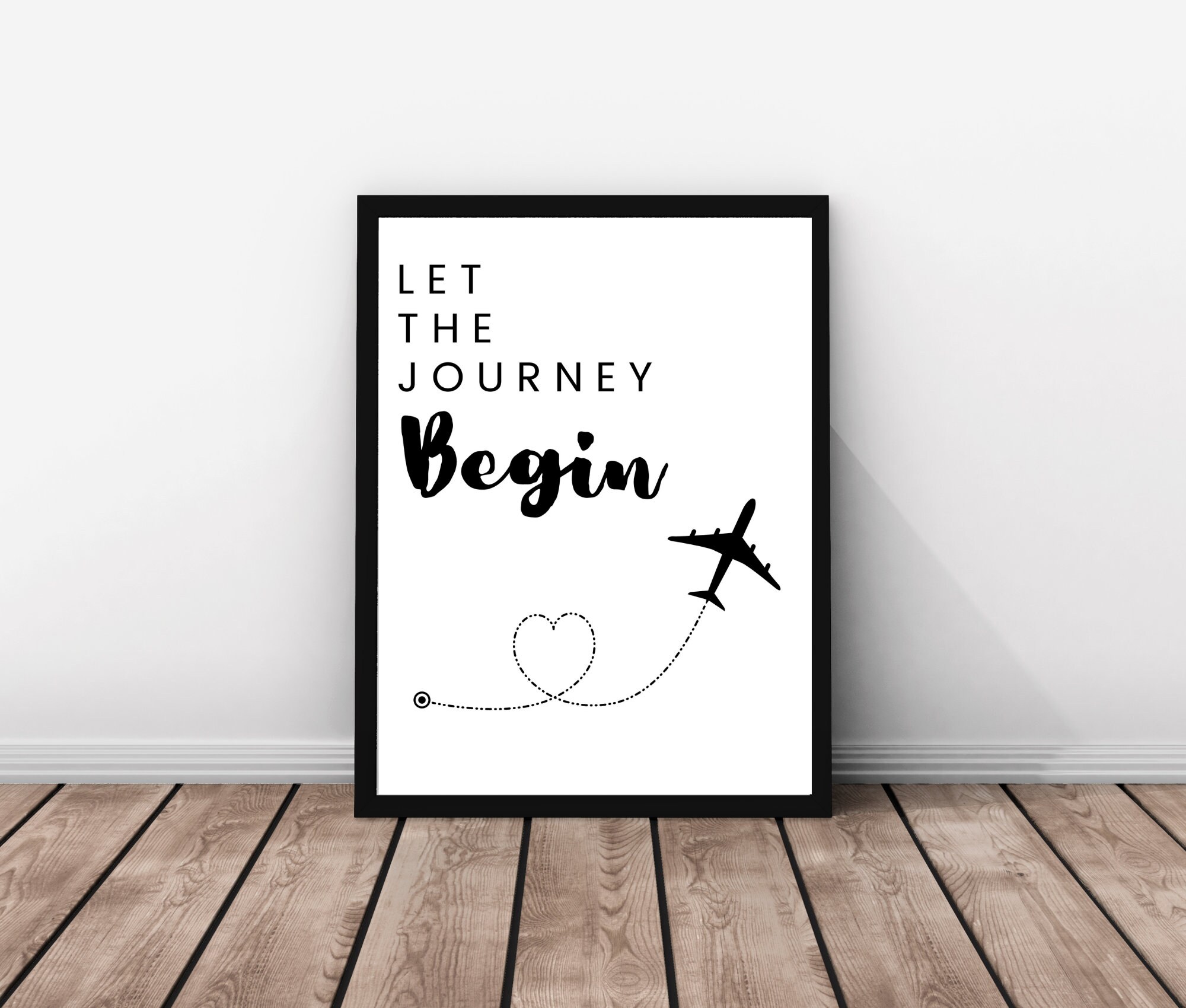 Let The Journey Begin Zitat, Digital Wall Art, Home Decor, Digitale ...