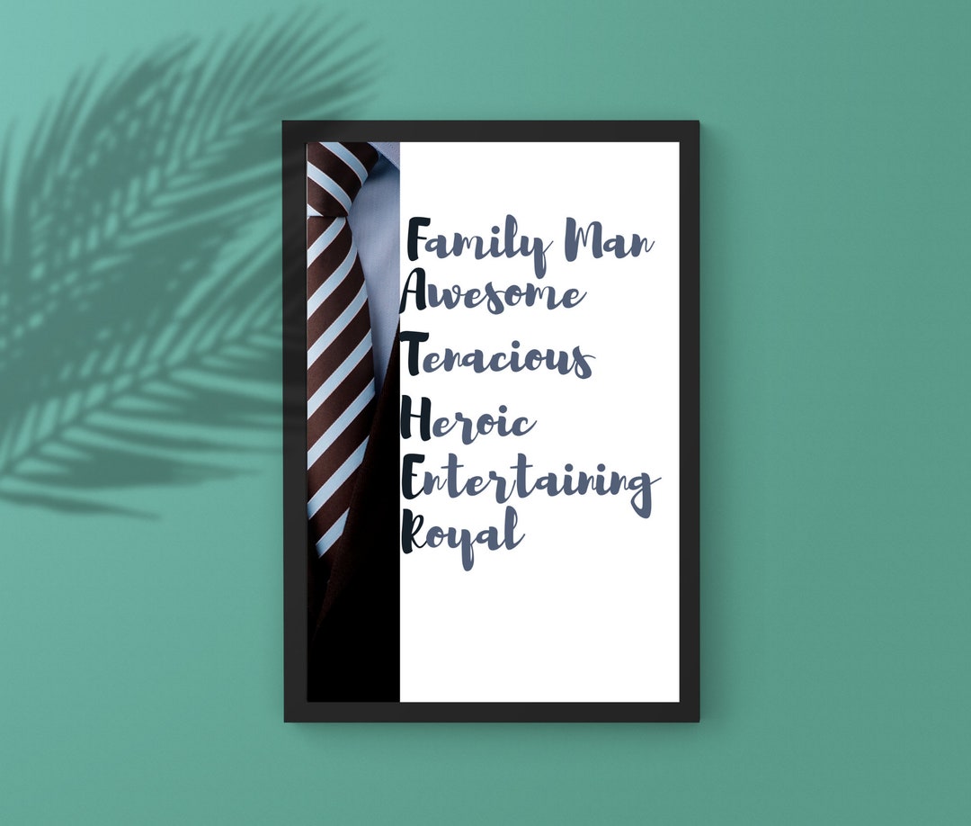 Father Acronym Printable Gift for Father's Day - Etsy