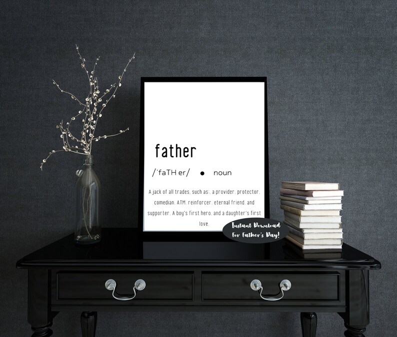 Father Definition Quote Printable Gift for Father's Day - Etsy