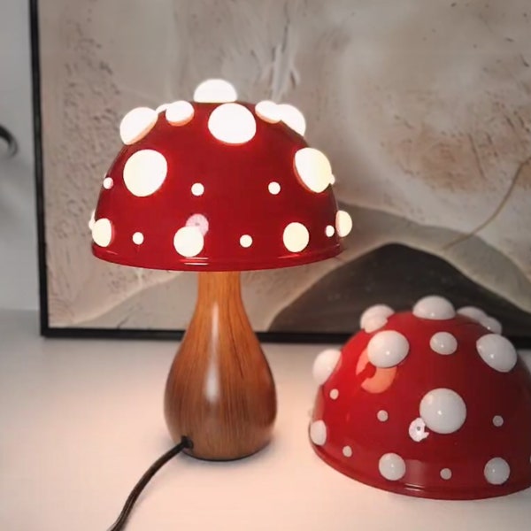 Modern Mushroom Table Lamp - Etsy