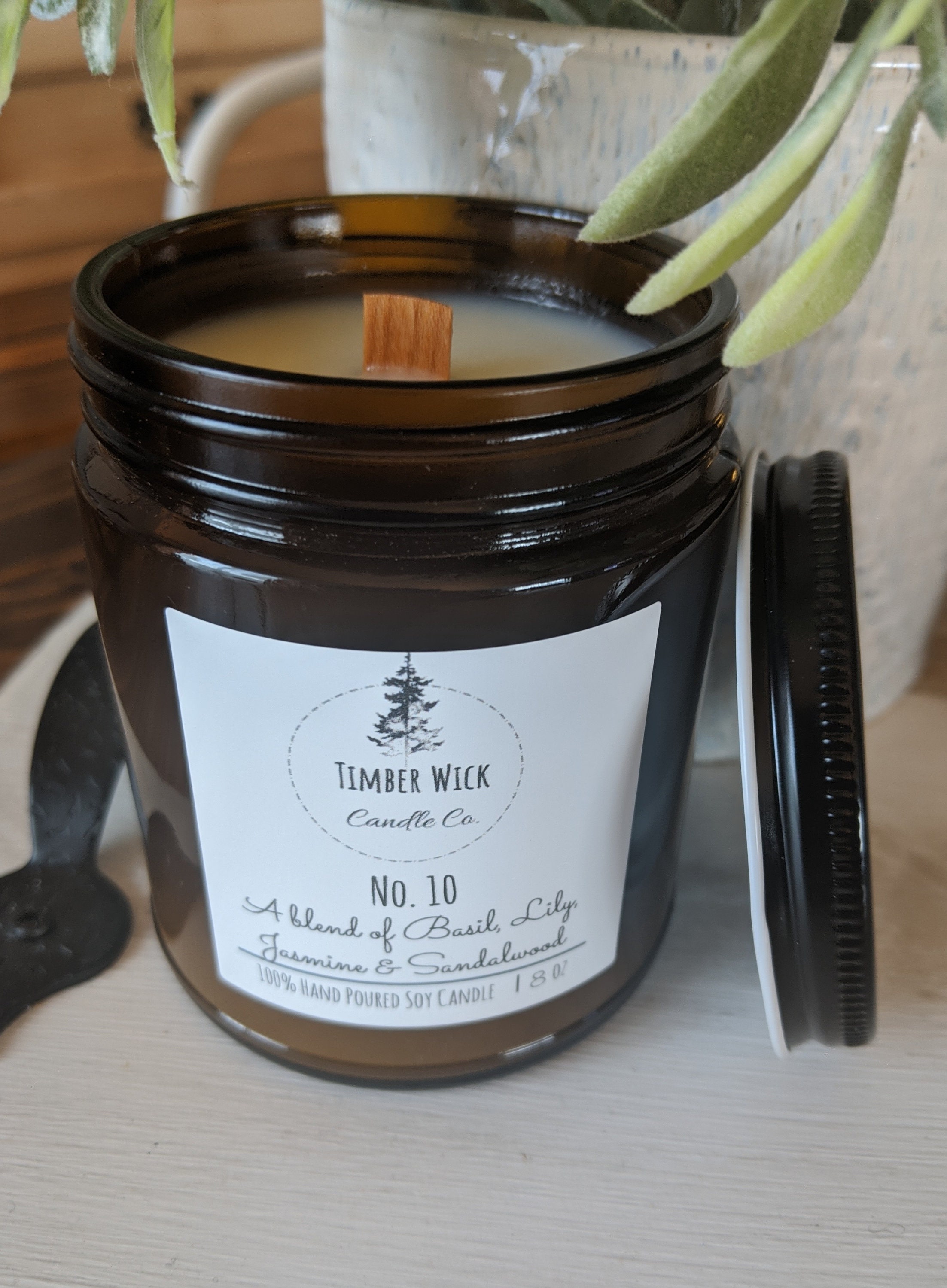 Wooden Wick Organic Soy Candle Scent No. 10 | Etsy