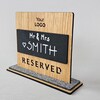 Personalized Reserved Table Sign With Logo, Wooden Restaurant Decor ...