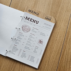A4/A5 Size Wooden Menu Holder for Horeca (hotels, Restaurants, Cafe ...