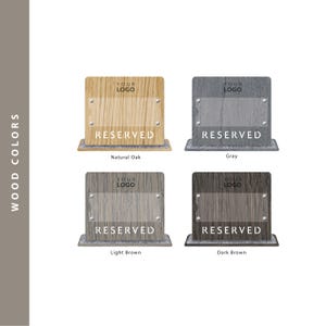 Wooden Reserved Sign With Place for Note, Logo-engraved Reserved Stand ...