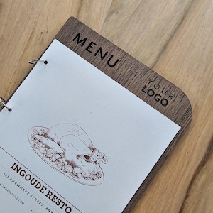 Personalized Wooden Menu Holder for Restaurant, Stylish Menu Board With ...
