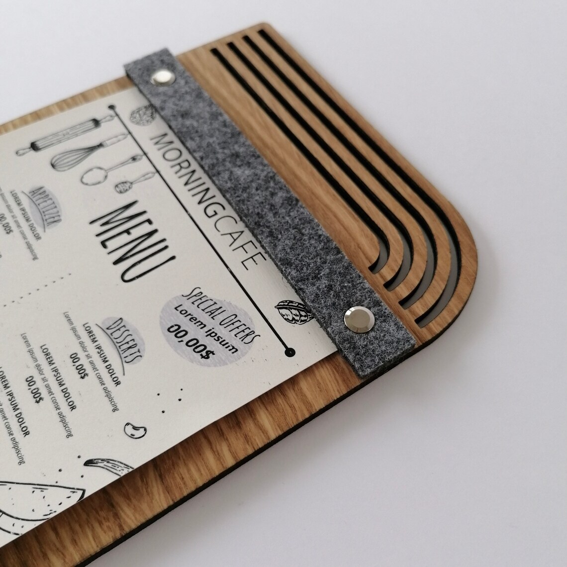 Custom Wooden Menu Holder for Restaurants / Engraved Table - Etsy