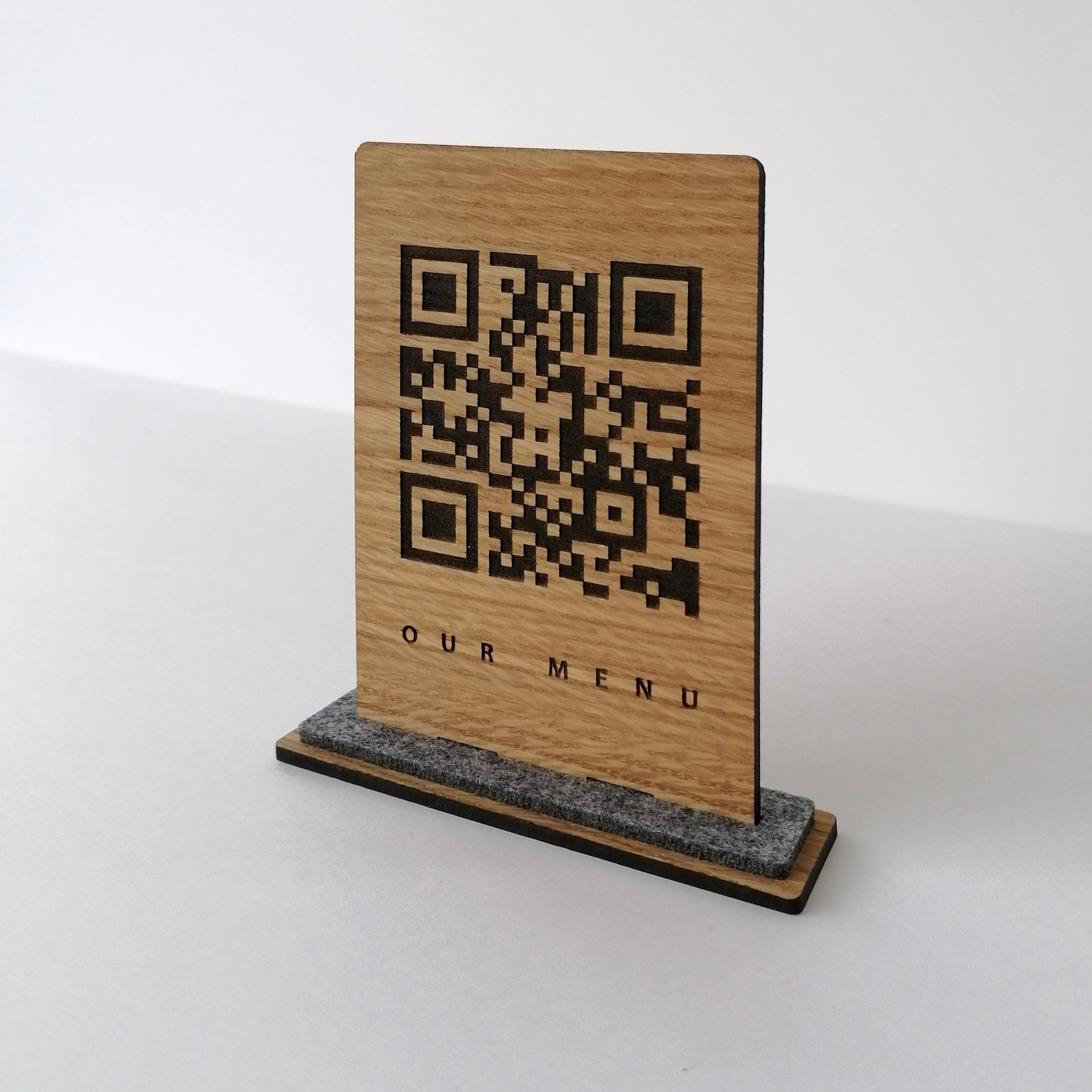 Wooden QR Code Sign Restaurant, Bar, Cafe Supplies, Custom Made QR Code Sign, Scan for Menu ...