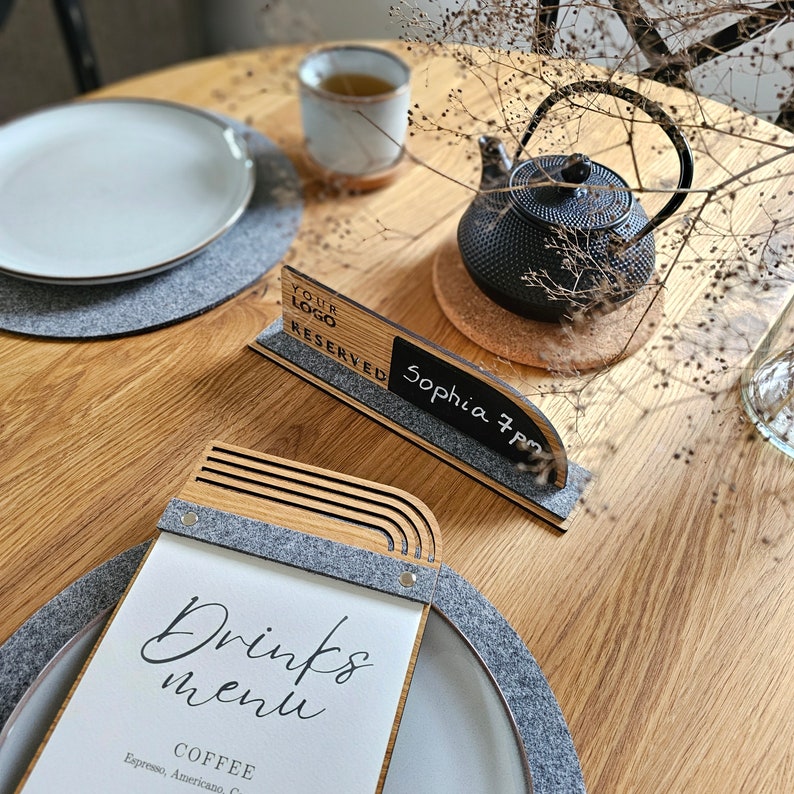 Personalized Wooden Table Reserved Chalkboard Sign for Restaurants ...