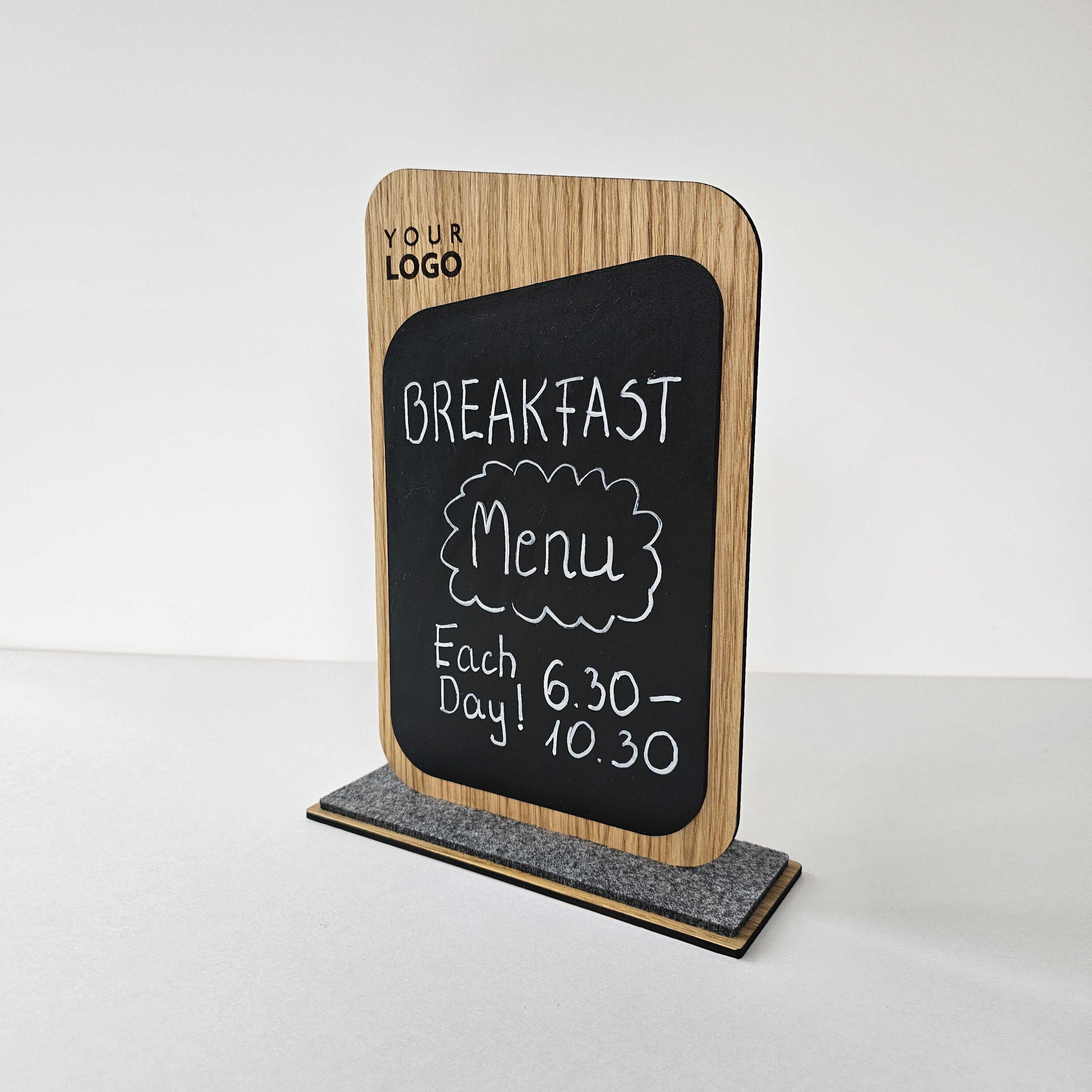Wooden Tabletop Chalkboard, Erasable Restaurant Display, Coffee Bar ...