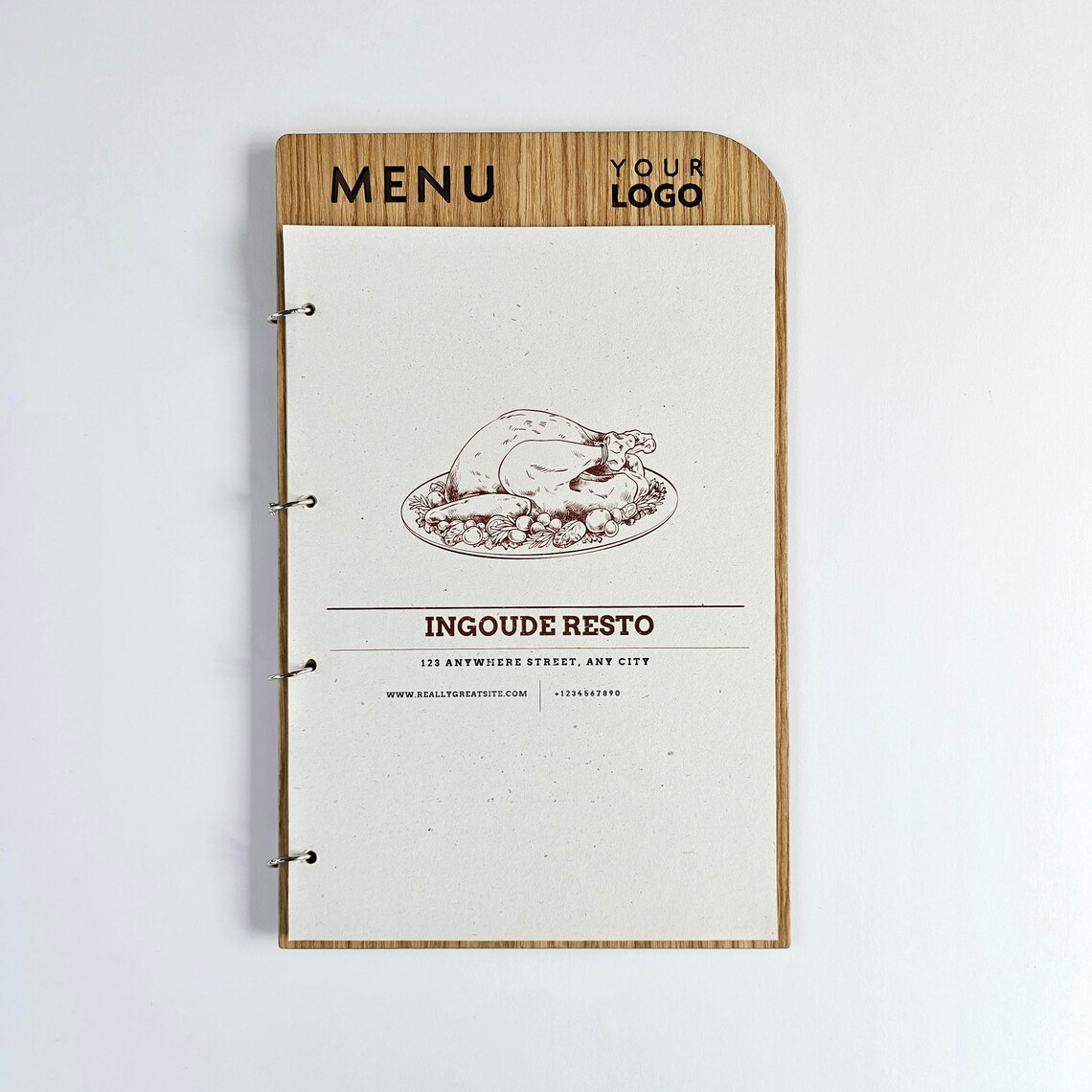 A4/A5 Size Wooden Menu Holder for Horeca (hotels, Restaurants, Cafe ...