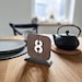 Wooden Table Number Signs With Stand for Restaurant, Rustic Wedding ...