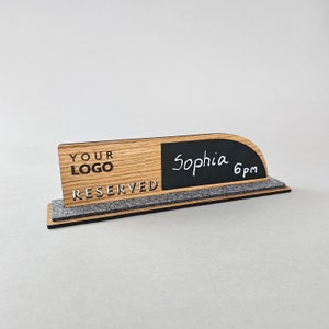 Personalized Wooden Table Reserved Chalkboard Sign for Restaurants ...