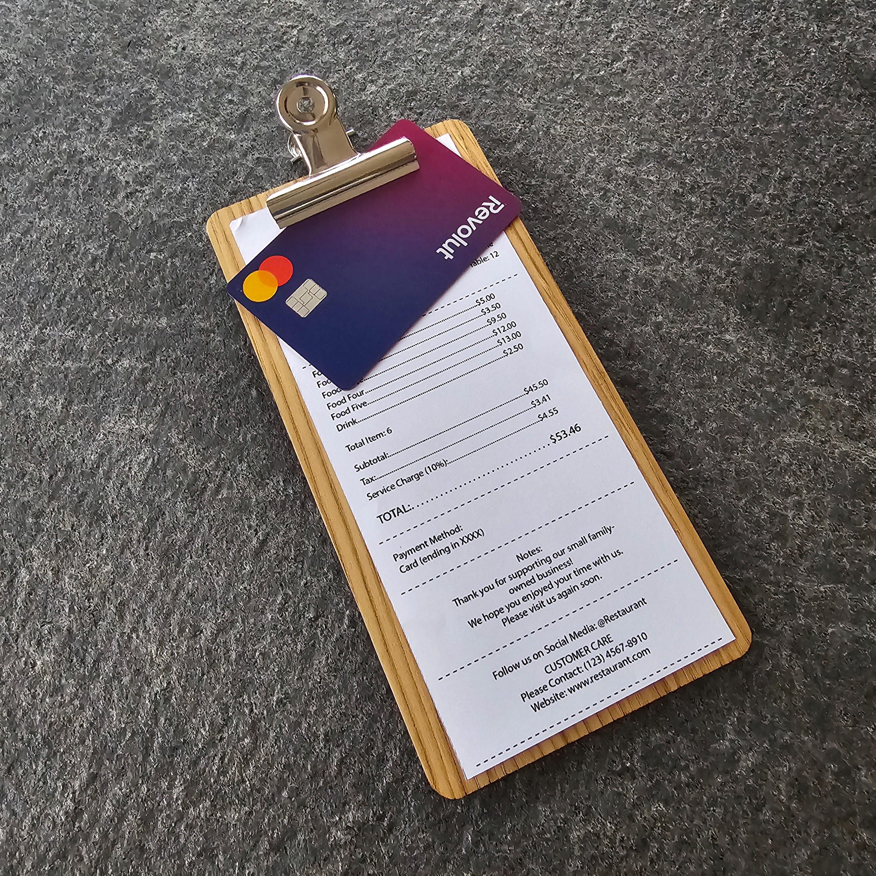 Custom Wood Check Presenter With Metal Clip, Personalized Restaurant ...