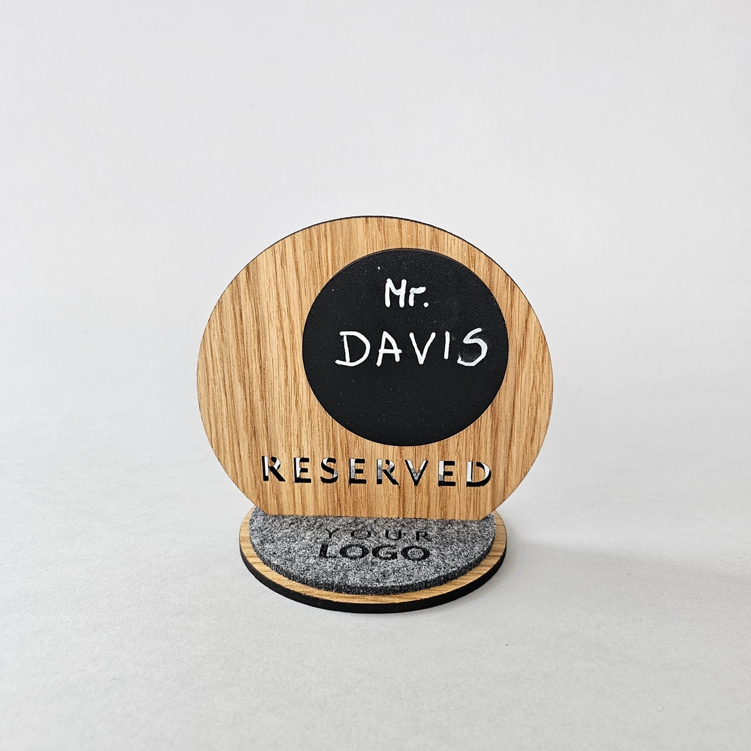 Round Wooden Tabletop Sign for Weddings, Restaurants, and Cafes ...