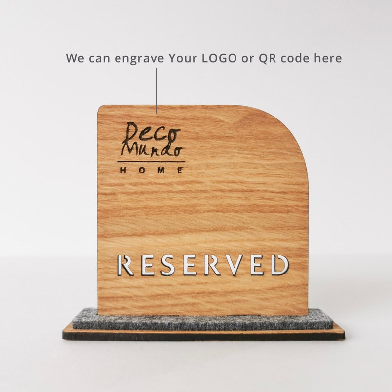 Personalized Reserved Sign for Restaurants and Bars, Custom Wooden ...