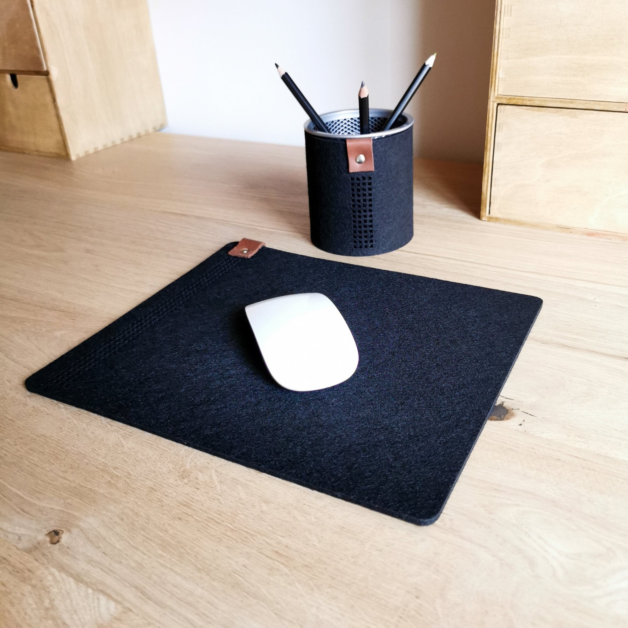 Impregnated Felt Mouse Pad With Laser-cut Squares Stylish - Etsy