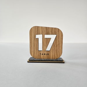 Wooden Table Number Signs With Stand for Restaurant, Rustic Wedding ...