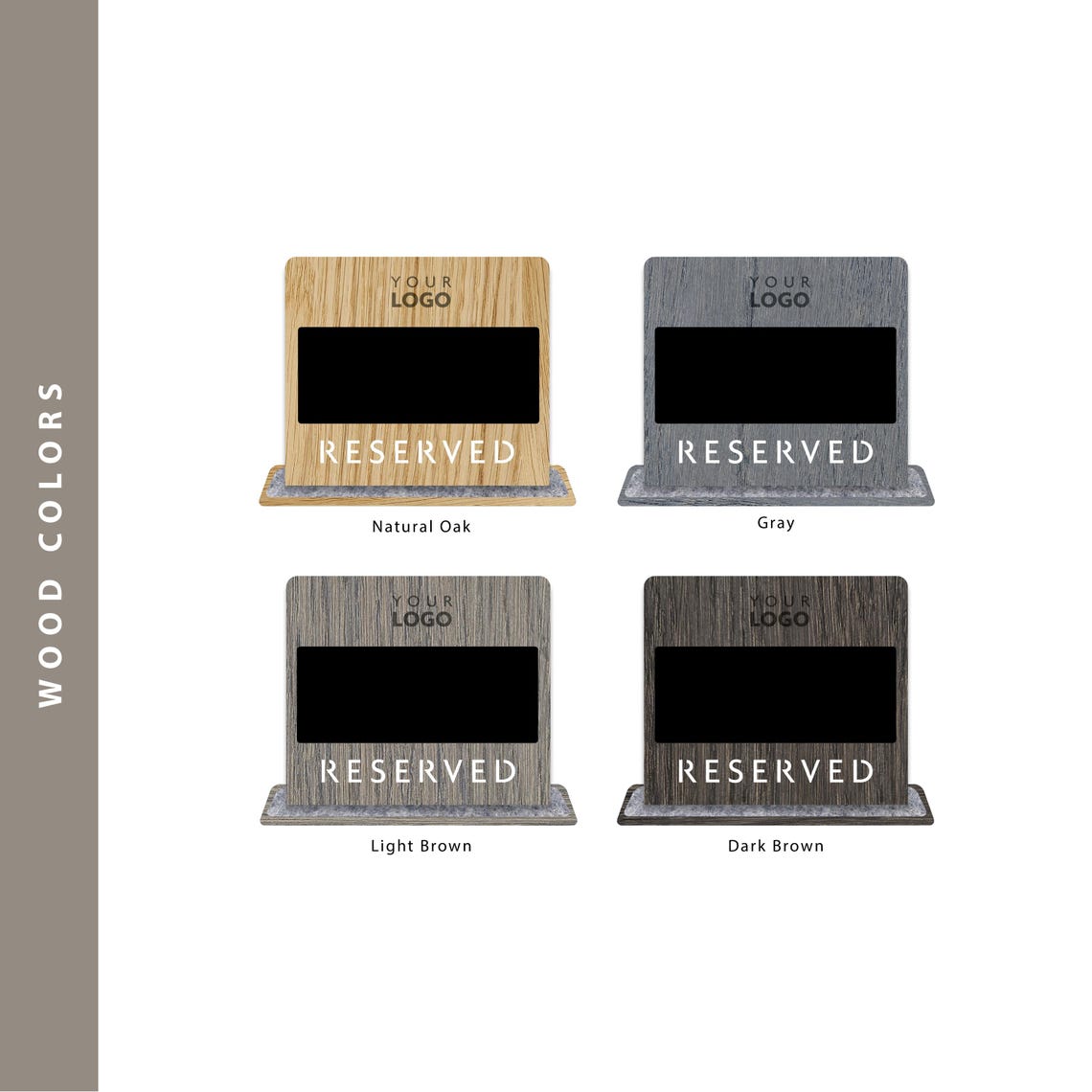 Wooden Chalkboard Tabletop Reserved Sign With Logo for Restaurants ...